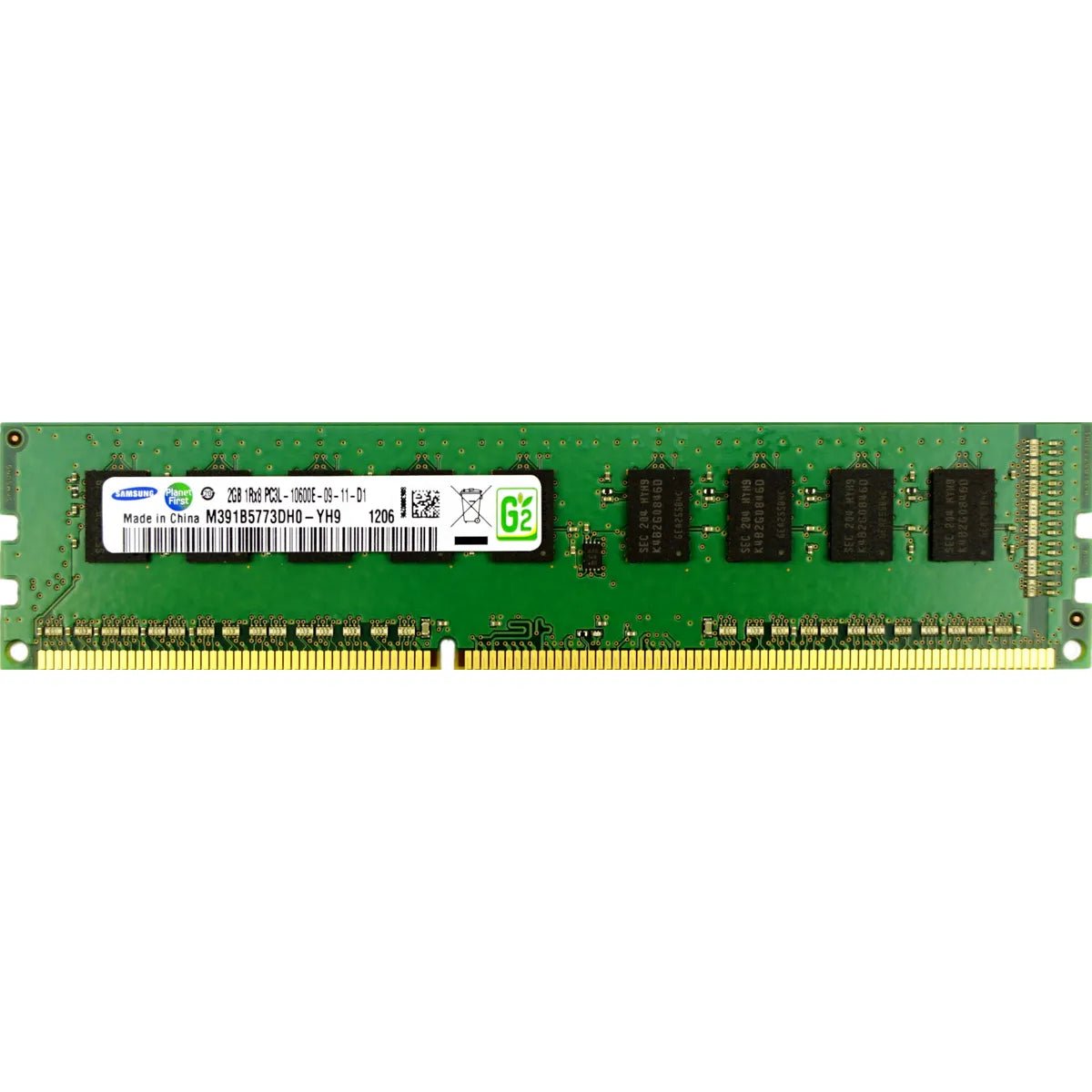 Samsung 2GB 1Rx8 PC3-10600E-09-11-D1 DDR3 Server RAM – Refurb — ITAD Store