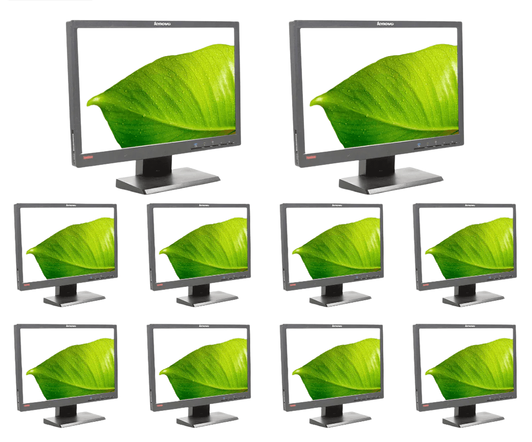 10 x Lenovo Thinkvision LT1952p 19 Inch Wide Office Start-up Monitor B ...