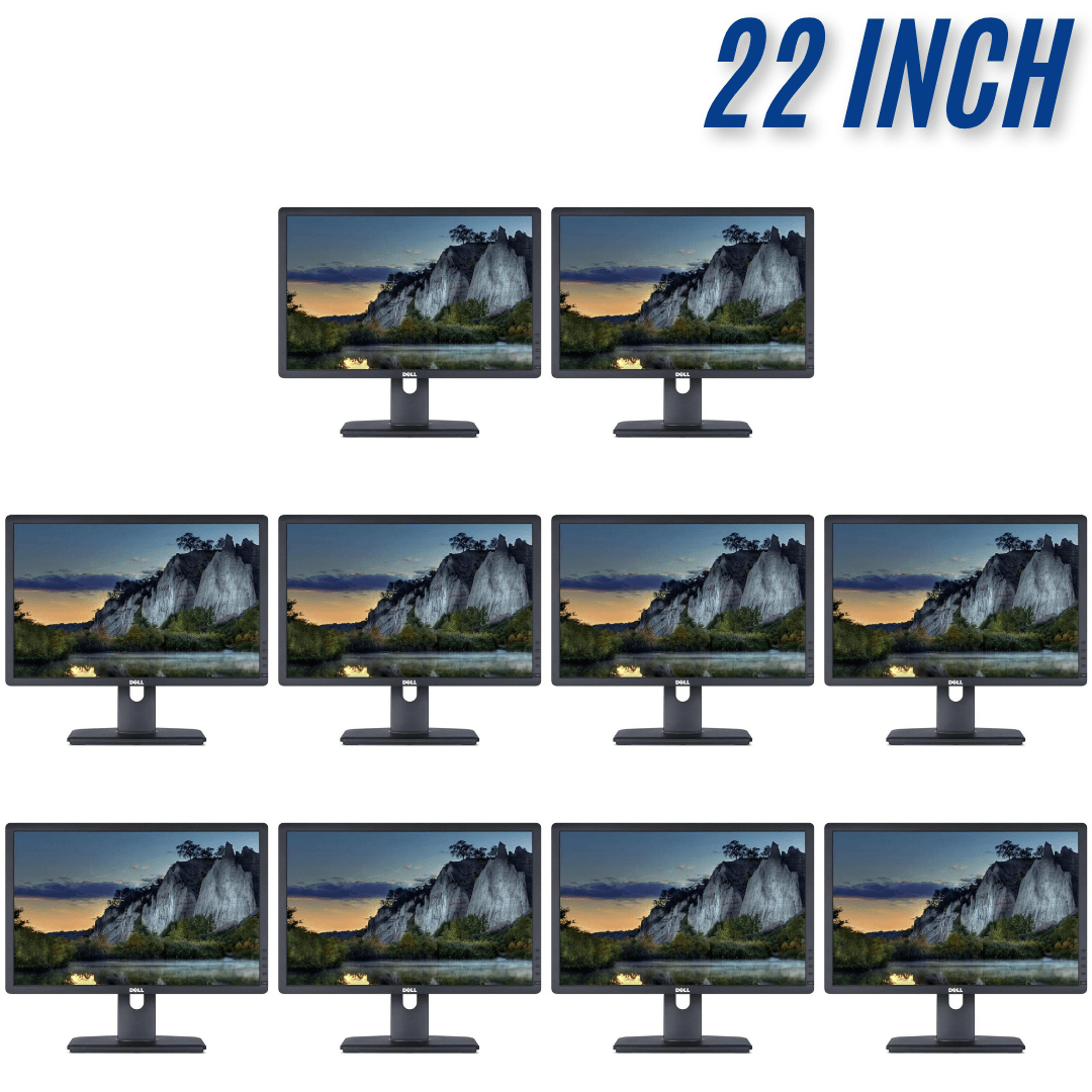 10 x Dell P2213t 22 Inch Wide Lcd Monitor - VGA, DVI & DisplayPort - R ...