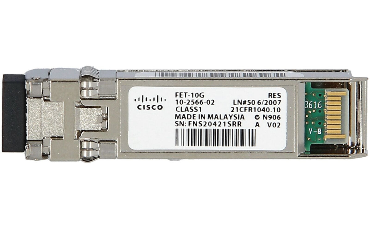 Cisco 10-2566-02 FET-10G Multi-Mode Fibre 850nm SFP Transceiver - Refu ...