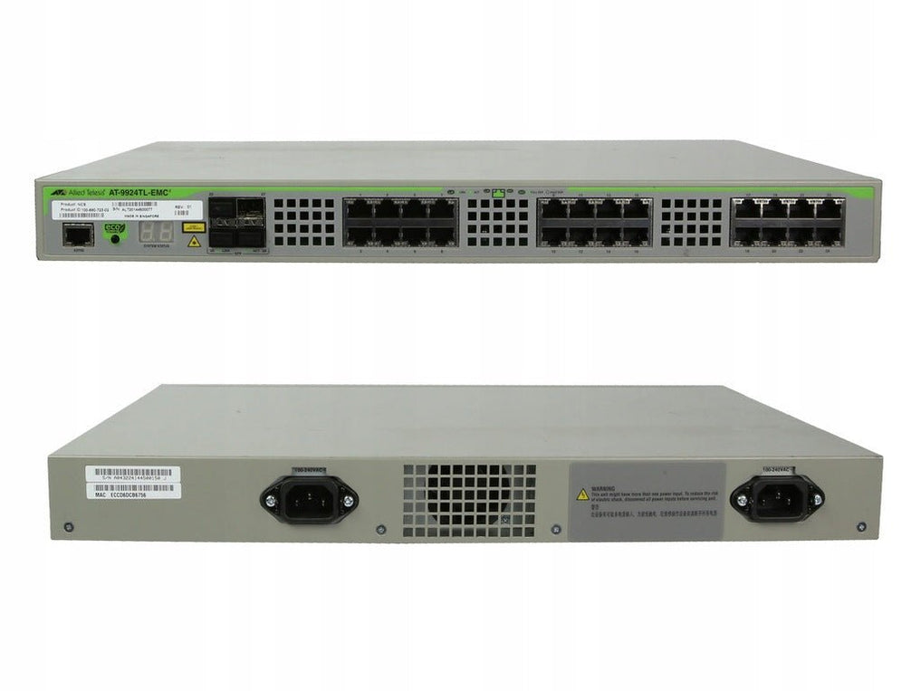 Allied Telesis AT-9924TL-EMC2 24 Port GE 4 x SFP Gigabyte Layer 2 Swit ...