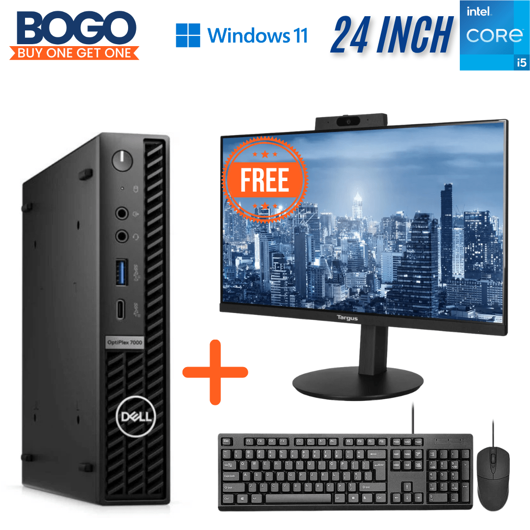 Dell OptiPlex 7000 Micro Power User Computer + Free 24 Inch Monitor ...