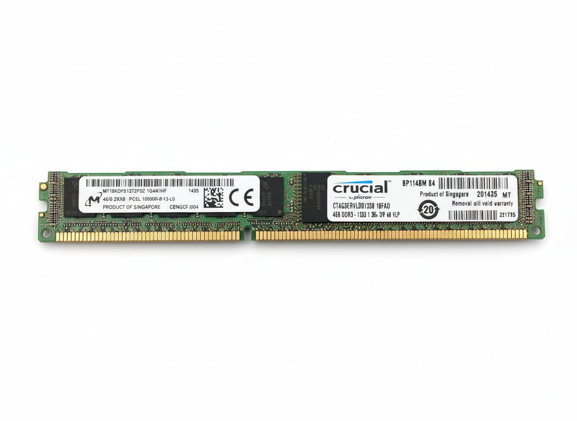 Micron 4GB 2RX8 PC3L-10600R-9-13-L0 DDR3 Registered Server RAM – Refur ...
